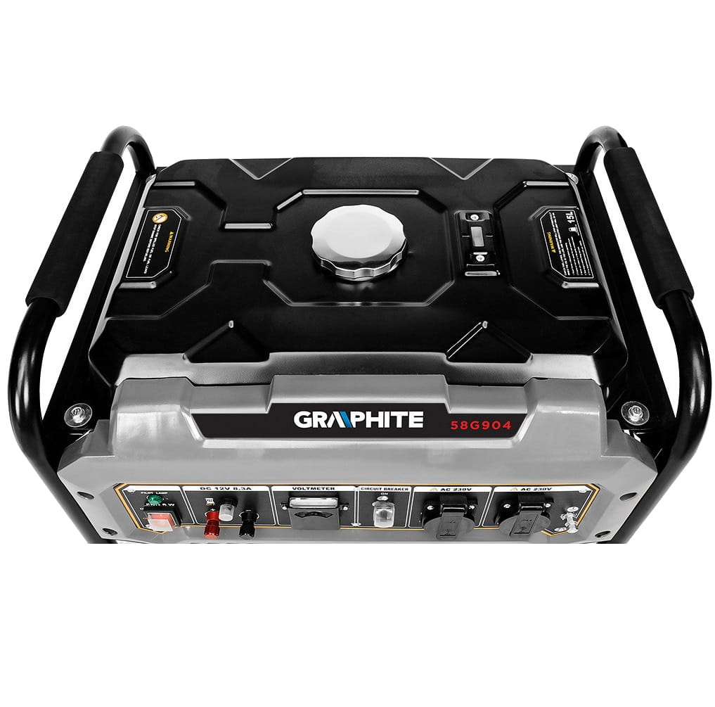 Graphite 58G904 - Agregat prądotwórczy 1-fazowy 230 V z AVR | ElectroMag